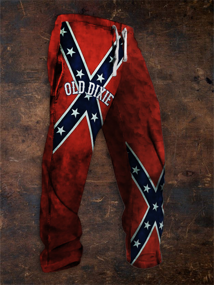 Men's Old Dixie Rebel Flag Inspired Comfy Sweatpants – fashionsully